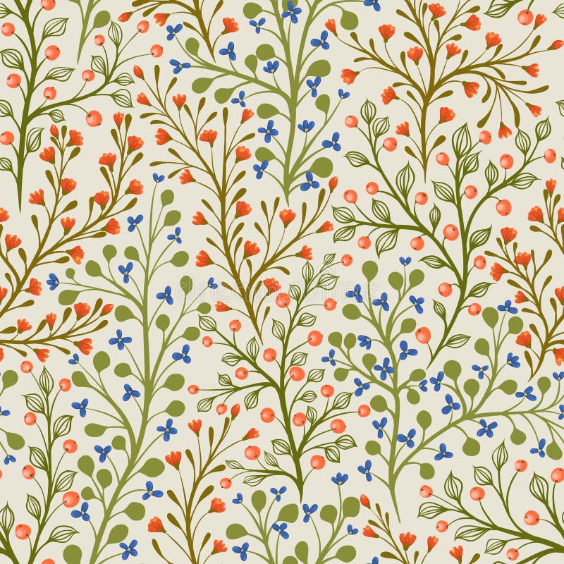 Floral seamless pattern stock vector. Illustration of backdrop - 22718013