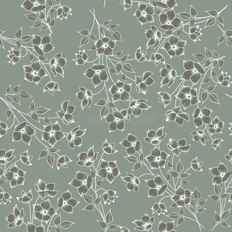 Floral Seamless Pattern. Flower Background. Flourish Texture Stock ...