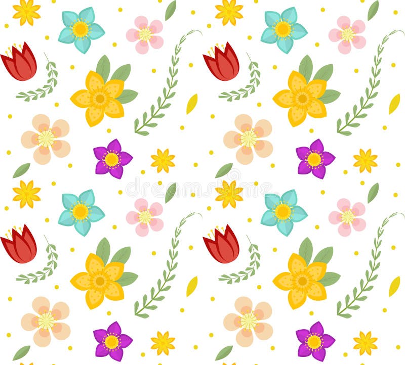 Floral Seamless Pattern. Flowers Repeating Texture. Botanical Endless ...
