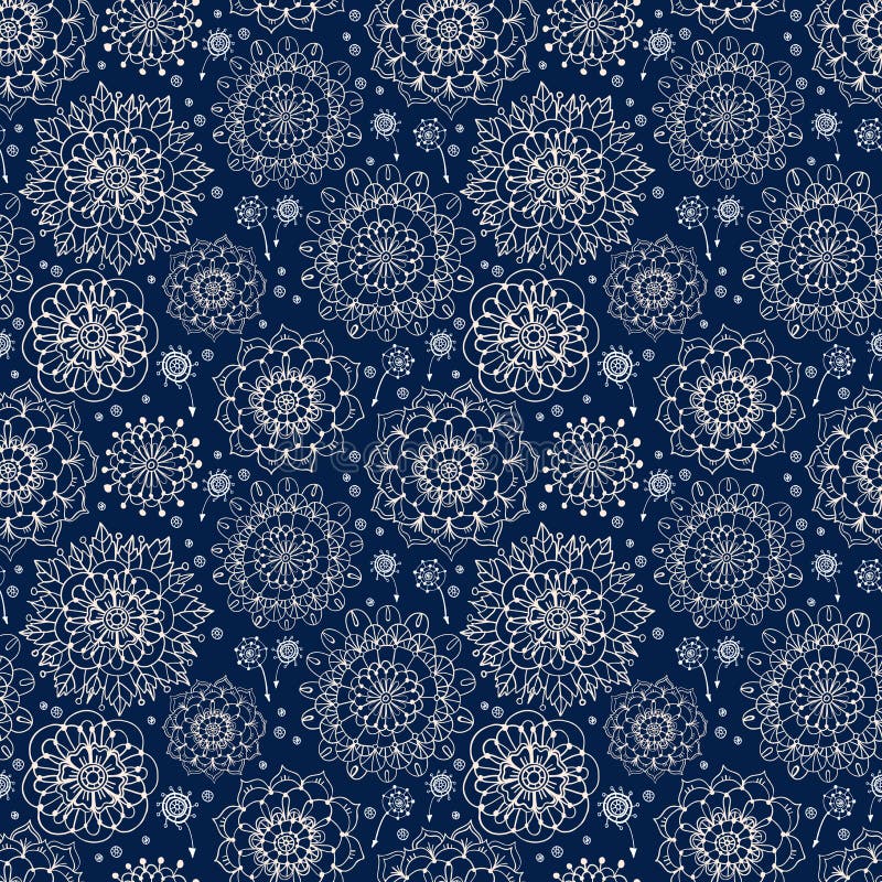 Floral Seamless Pattern with Flowers Stock Vector - Illustration of ...