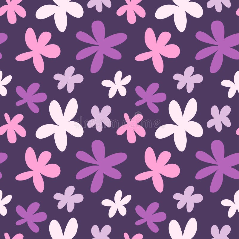 Floral Seamless Pattern. a Hand-drawn Set of Floral Elements for ...