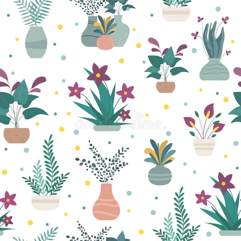 Floral Seamless Pattern. Hand Drawn Vector Illustration Stock Vector ...