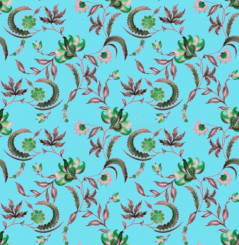 Floral Seamless Pattern. Indian Decorative Design for Textile,print ...