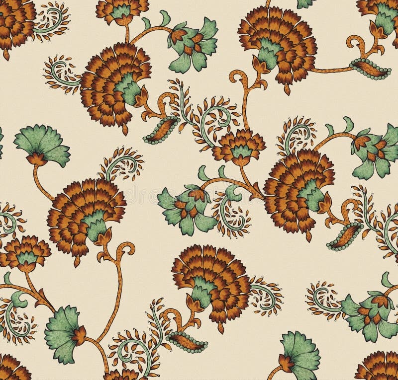 Floral Seamless Pattern. Indian Decorative Design for Textile,print ...
