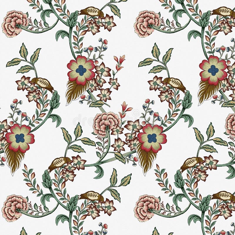Floral Seamless Pattern. Indian Decorative Wallpaper. Design for ...