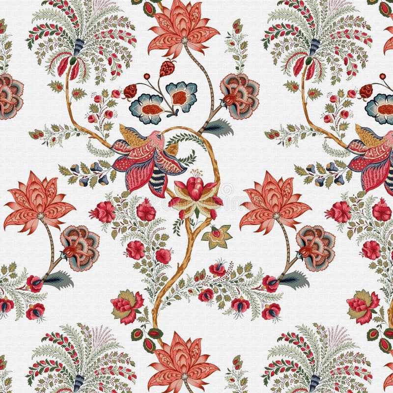 Floral Seamless Pattern. Indian Decorative Design for Textile,print ...