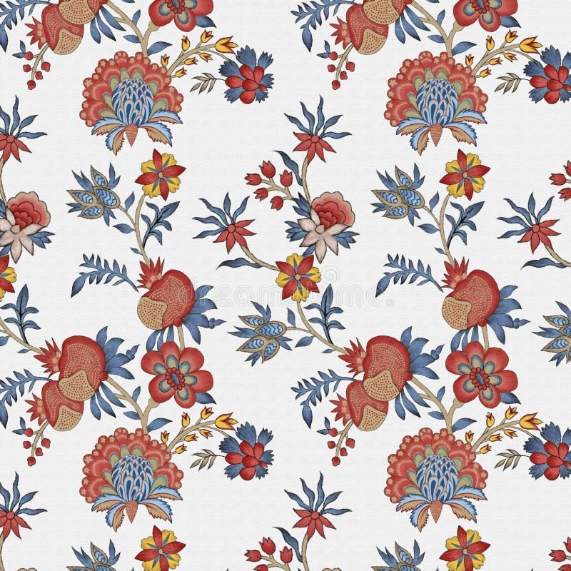 Floral Seamless Pattern. Indian Decorative Wallpaper. Design for ...