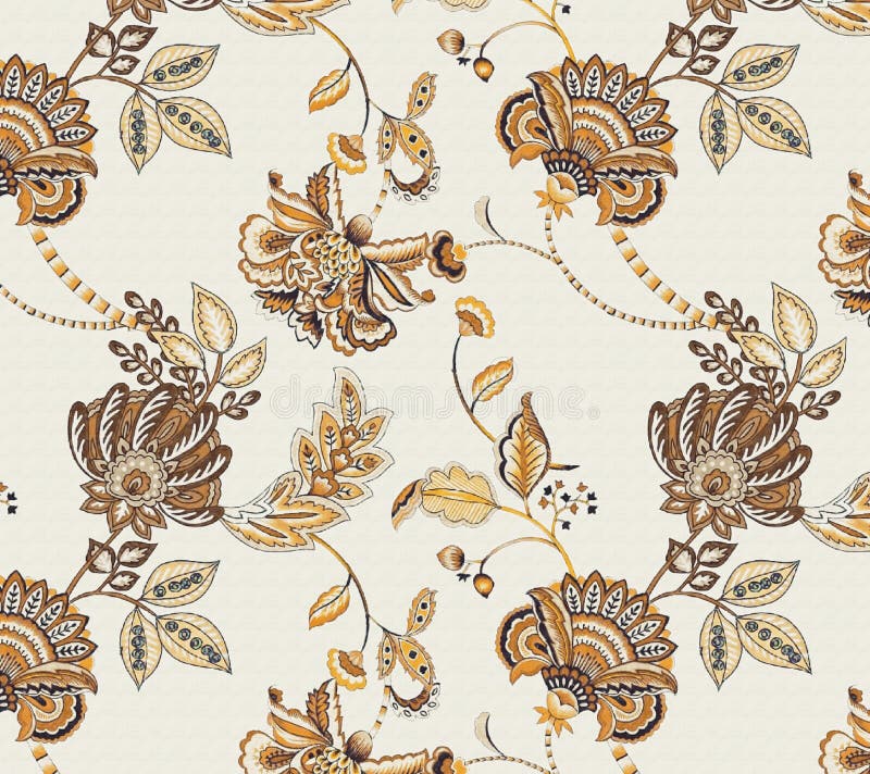 Floral Seamless Pattern. Indian Decorative Wallpaper. Design for ...