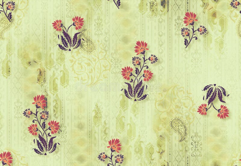 Floral Seamless Pattern. Indian Decorative Wallpaper. Design for ...