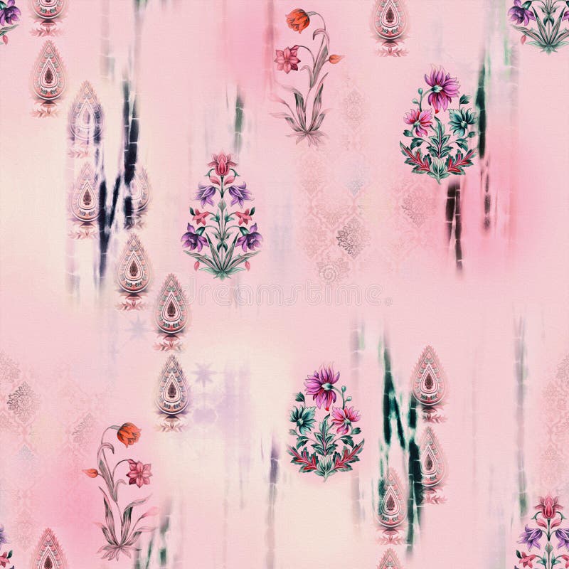 Floral Seamless Pattern. Indian Decorative Wallpaper. Design for ...