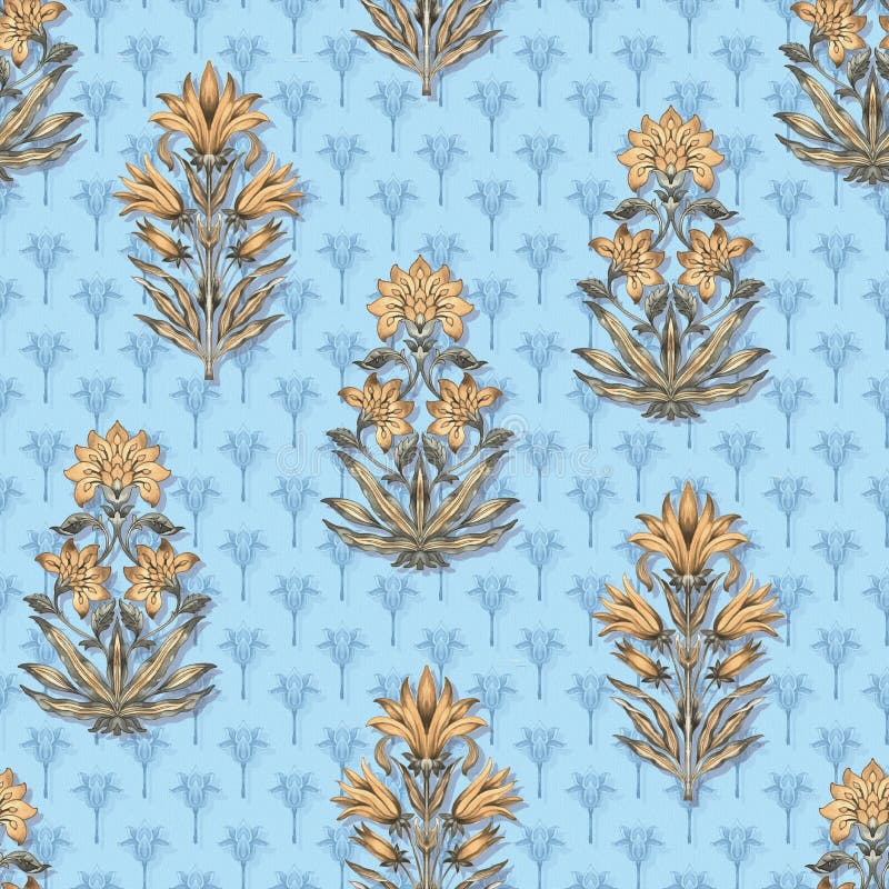 Floral Seamless Pattern. Indian Decorative Wallpaper. Design for ...