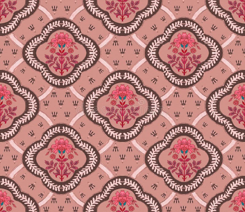 Floral Seamless Pattern. Indian Decorative Wallpaper. Design for ...