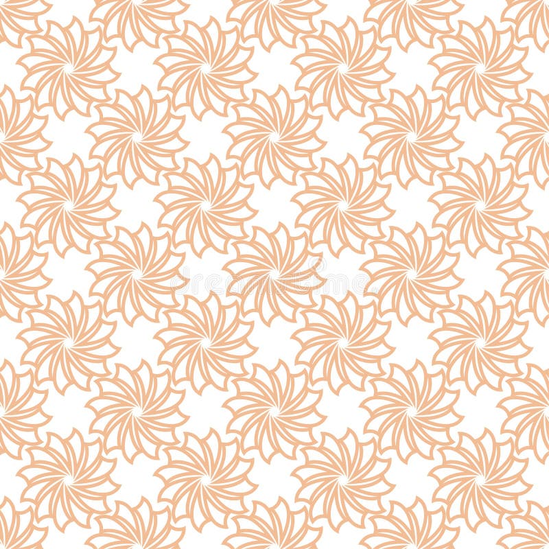 Floral Seamless Pattern. Orange Wallpaper Background Stock Vector ...