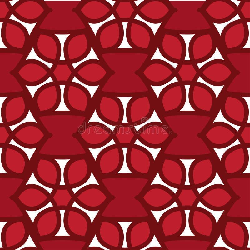 Floral Seamless Pattern Red Color Stock Vector - Illustration of ...