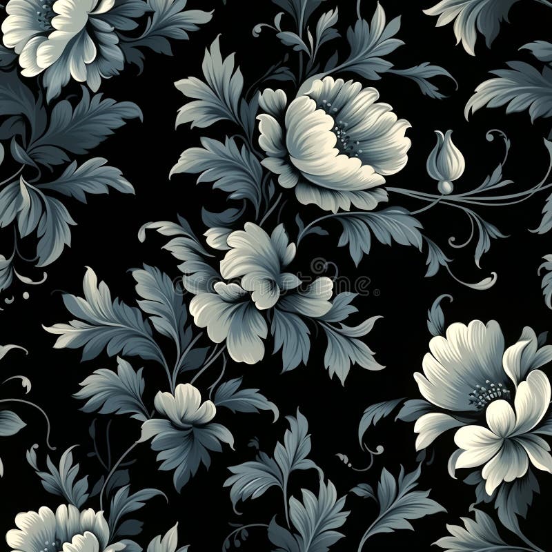 Floral Seamless Pattern. Renaissance. Elegant Designs with Flowers. AI ...