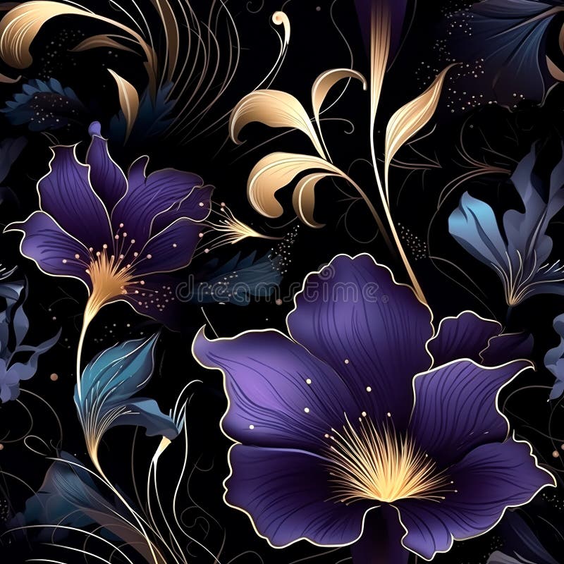 Floral Seamless Pattern. Renaissance. Elegant Designs with Flowers. AI ...