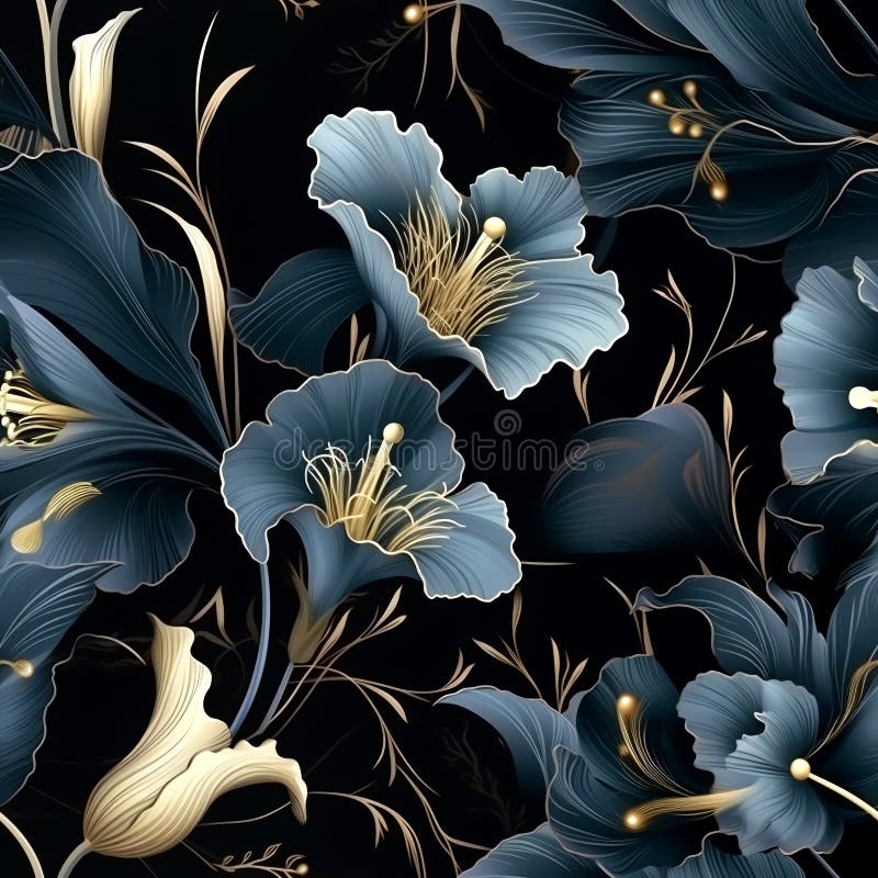 Floral Seamless Pattern. Renaissance. Elegant Designs with Flowers. AI ...