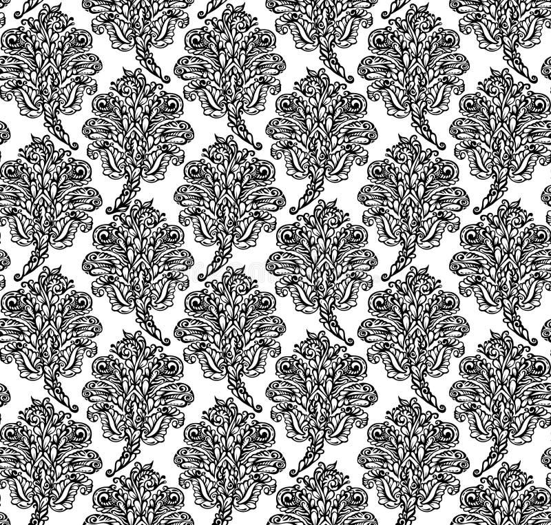 Floral Seamless Pattern in Renaissance Style Stock Illustration ...