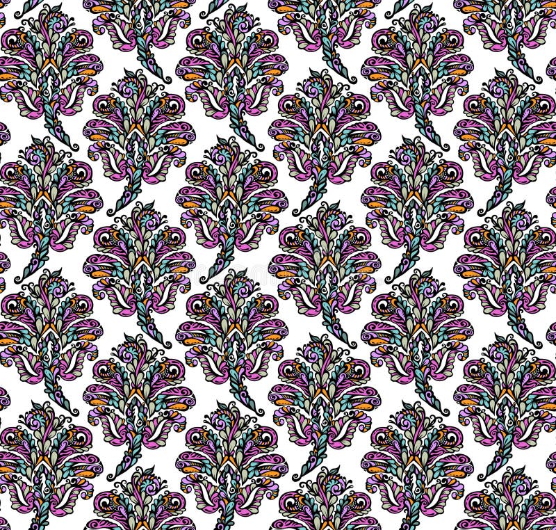 Seamless Renaissance Wallpaper Stock Vector - Illustration of flower ...