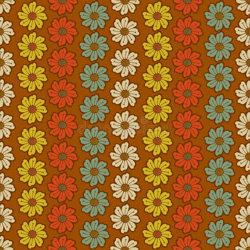 Floral Seamless Pattern , Repeat Daisy Tile Stock Illustration ...