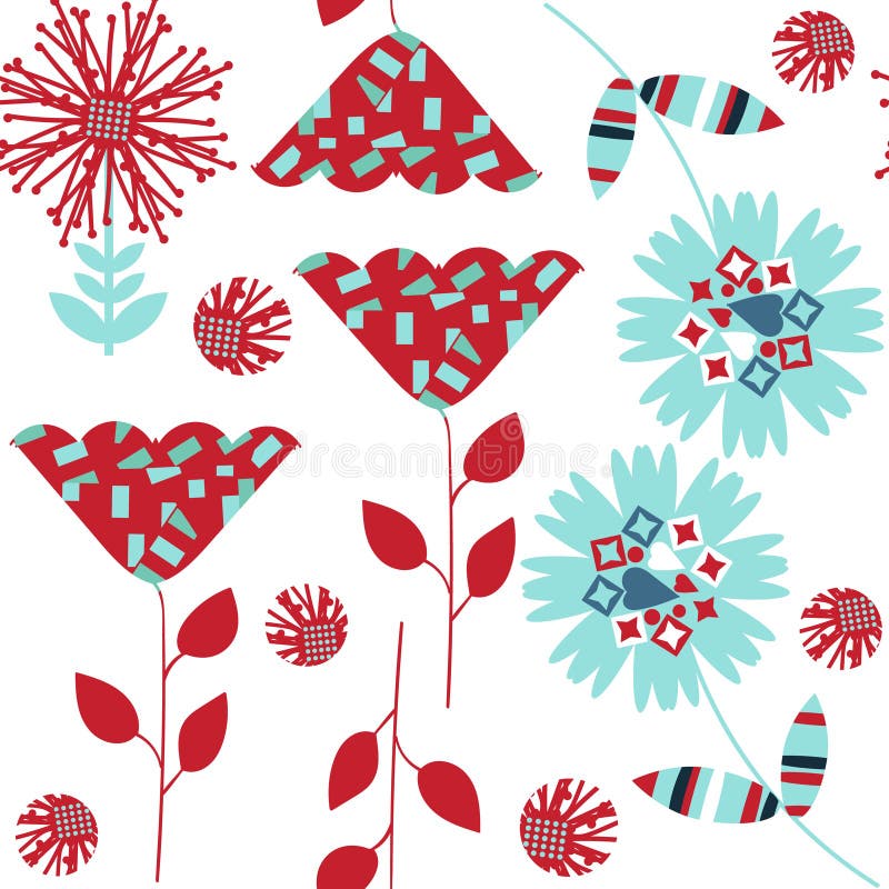 Floral Seamless Pattern and Seamless Pattern in Swatch Menu, Ve Stock ...