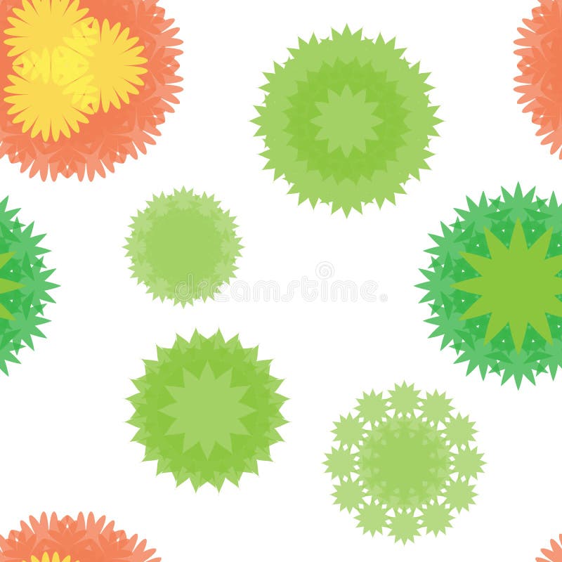 Floral Seamless Pattern Top View Plants and Flowers Stock Vector ...