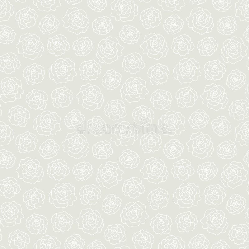 Floral Seamless Pattern in Two Colors Stock Vector - Illustration of ...