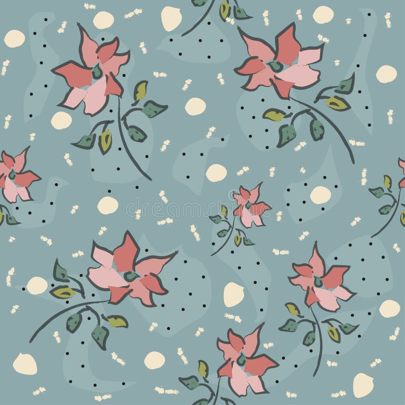 Floral Seamless Pattern. Unique Delicate Design Stock Illustration ...