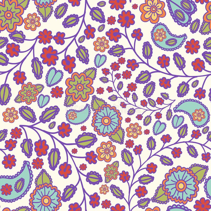 Floral seamless pattern stock vector. Illustration of vector - 57364691