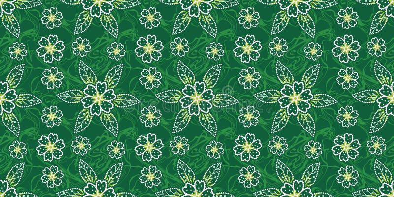 Floral Seamless Pattern Vector Illustration, Indonesian Batik Motif ...