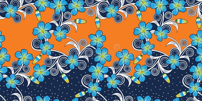 Floral Seamless Pattern Vector Illustration, Indonesian Batik Motif ...