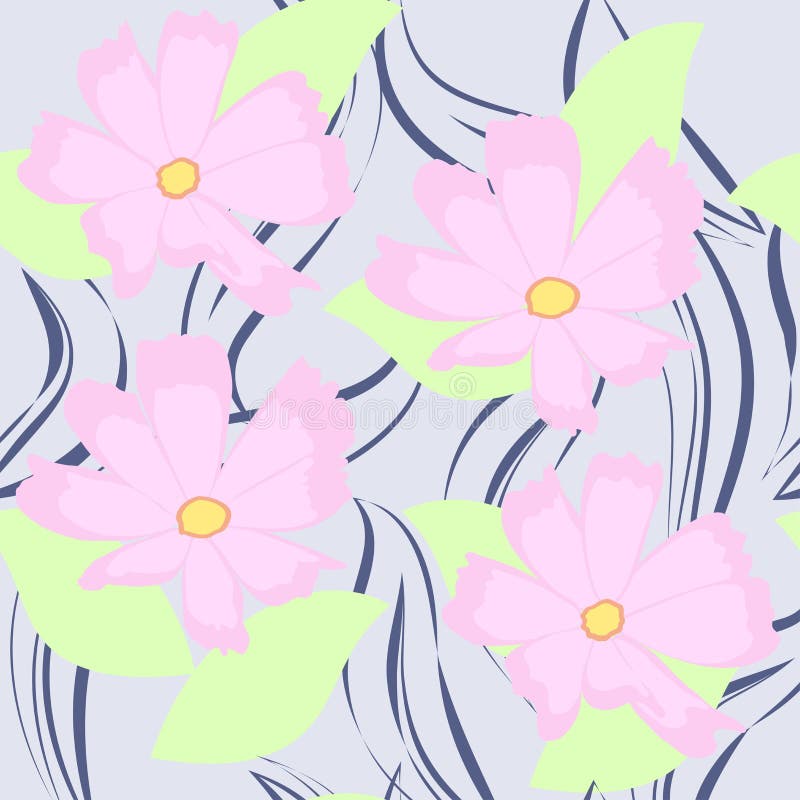 Rose Flowers Seamless Vector Repeat Pattern Stock Vector - Illustration of green, elegance: 19982098