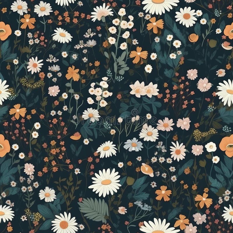 Floral Seamless Patterns Design for Paper, Fabric, Wallpaper Created ...