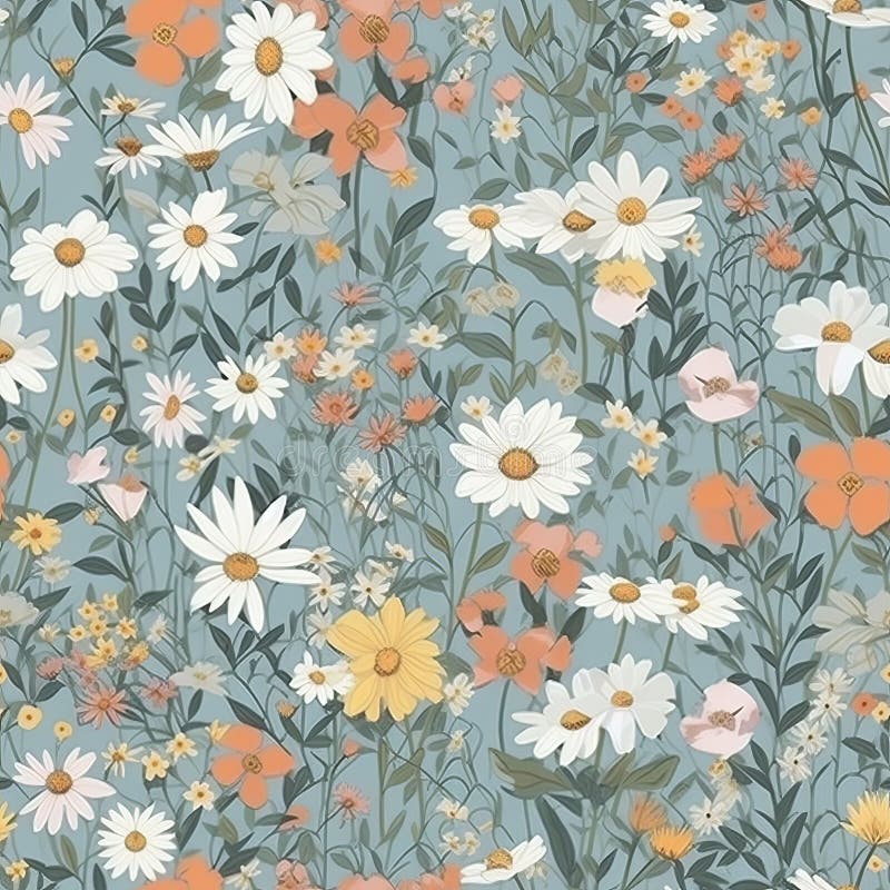 Floral Seamless Patterns Design for Paper, Fabric, Wallpaper Created ...