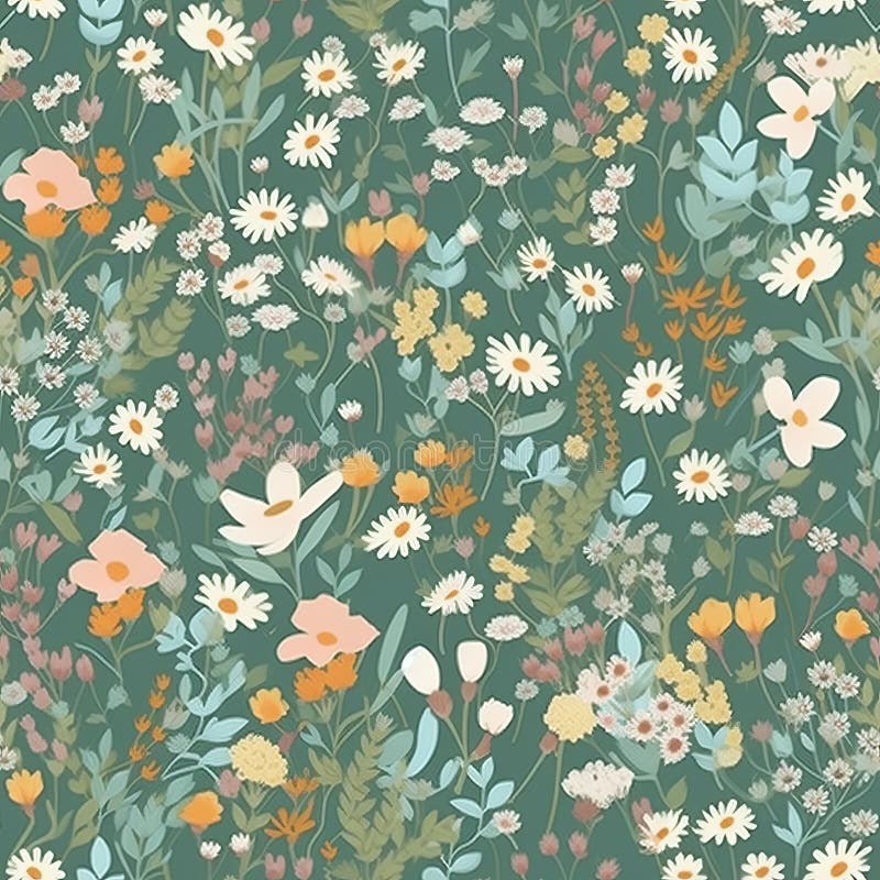 Floral Seamless Patterns Design for Paper, Fabric, Wallpaper Created ...