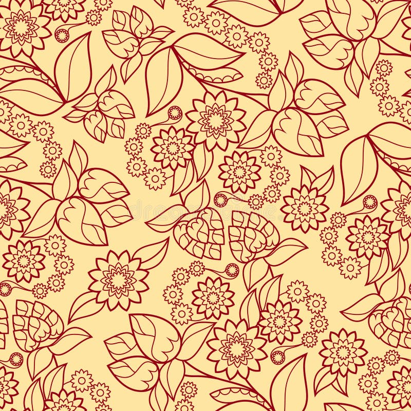 Floral seamless texture stock vector. Illustration of color - 62501847