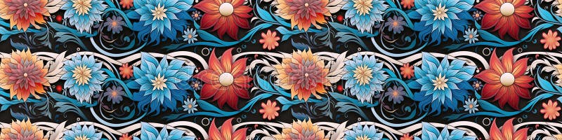 Floral Seamless Texture Pattern with Beautiful Flowers on Background ...