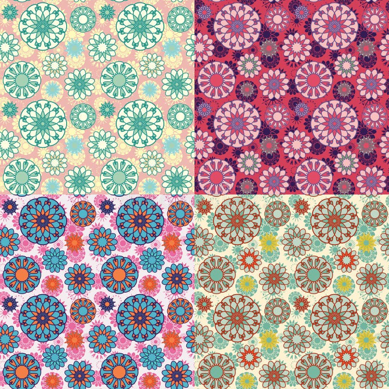 Floral Seamless Texture stock vector. Illustration of paper - 37011288