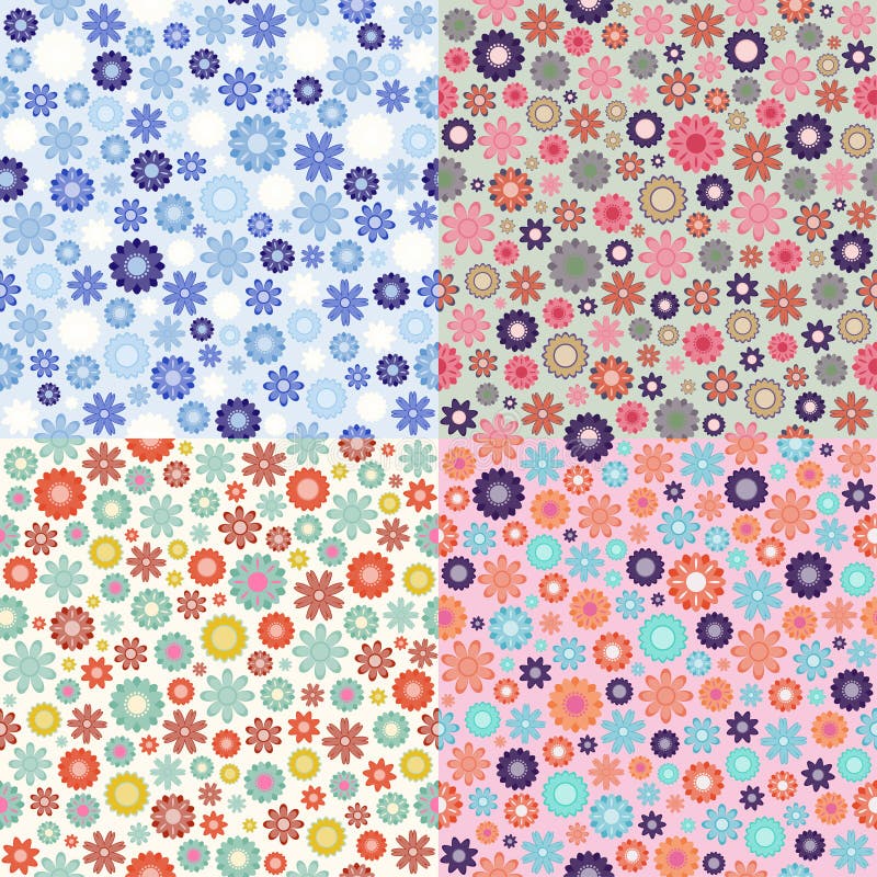 Floral Seamless Texture stock vector. Illustration of paper - 37011288