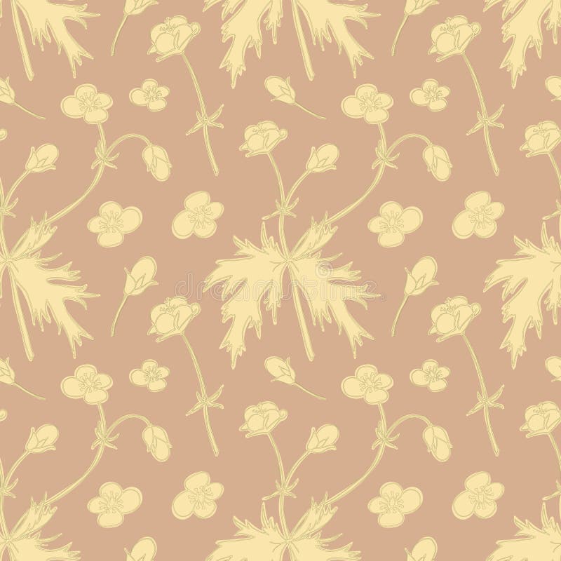 Simple Buttercup Flower Pattern Stock Illustrations – 89 Simple ...