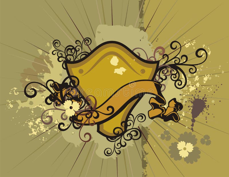 Floral shield background stock vector. Illustration of antique - 2321442