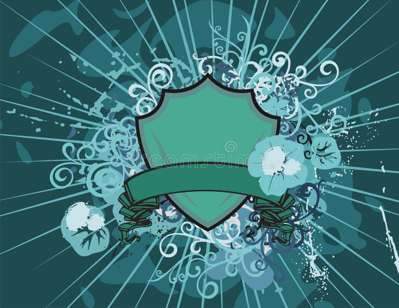 Floral shield background stock vector. Illustration of grunge - 2321739
