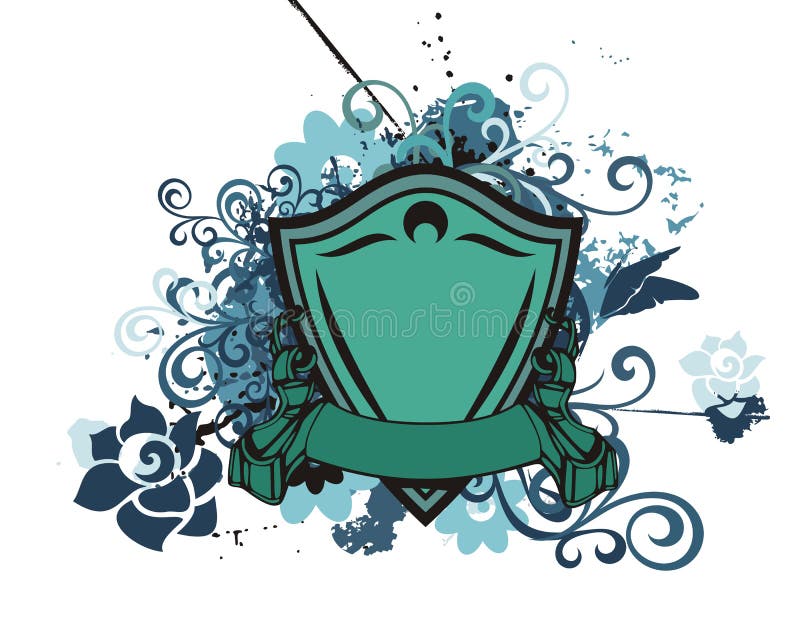 Floral shield background stock vector. Illustration of ornament - 2321823