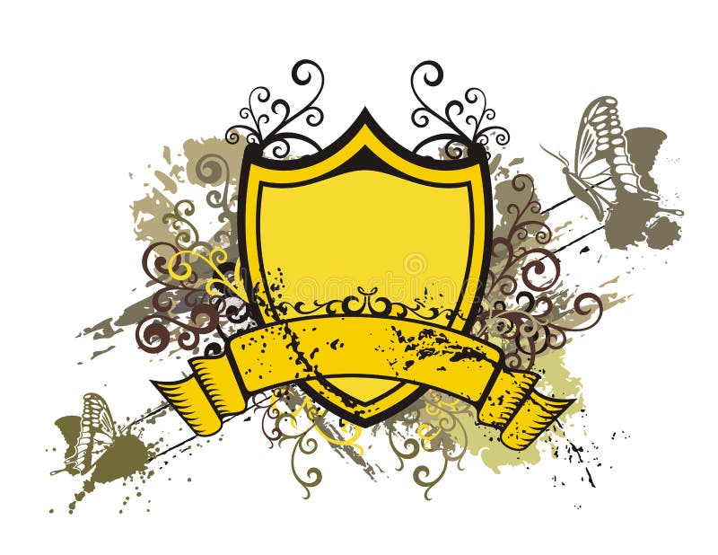 Floral shield background stock vector. Illustration of elements - 2321825