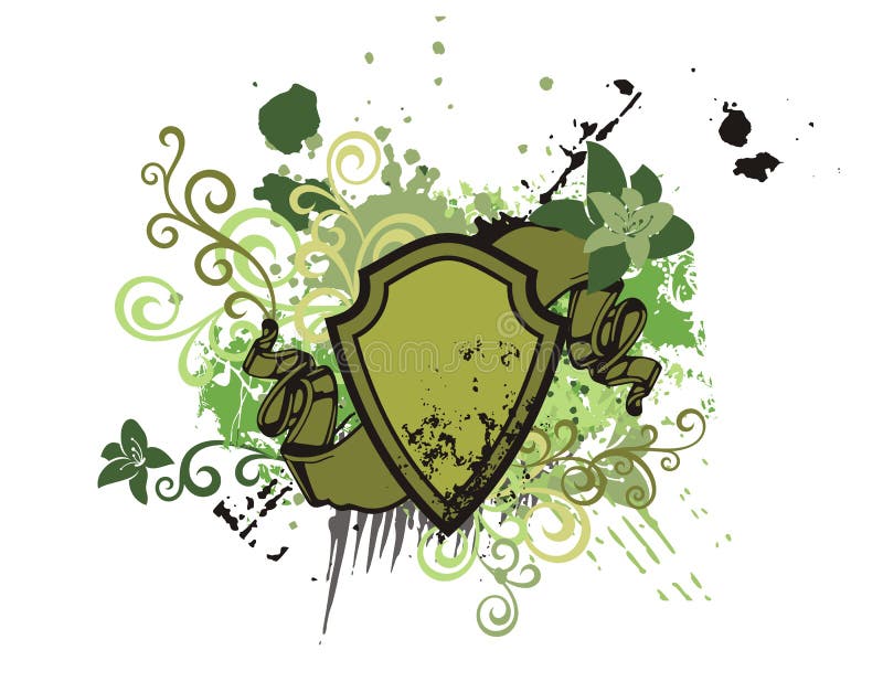 Floral shield background stock vector. Illustration of elements - 2321825