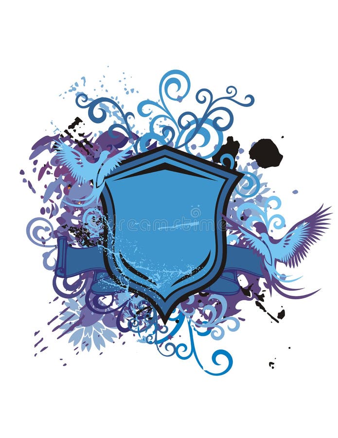 Floral shield background stock vector. Illustration of elements - 2321825