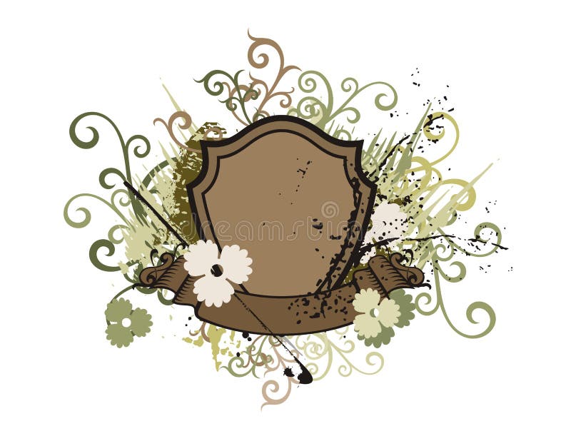 Floral shield background stock vector. Illustration of graphic - 2321959