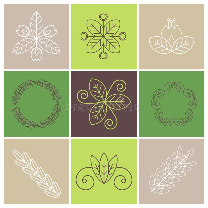 Floral signs stock vector. Illustration of beautiful - 87853761