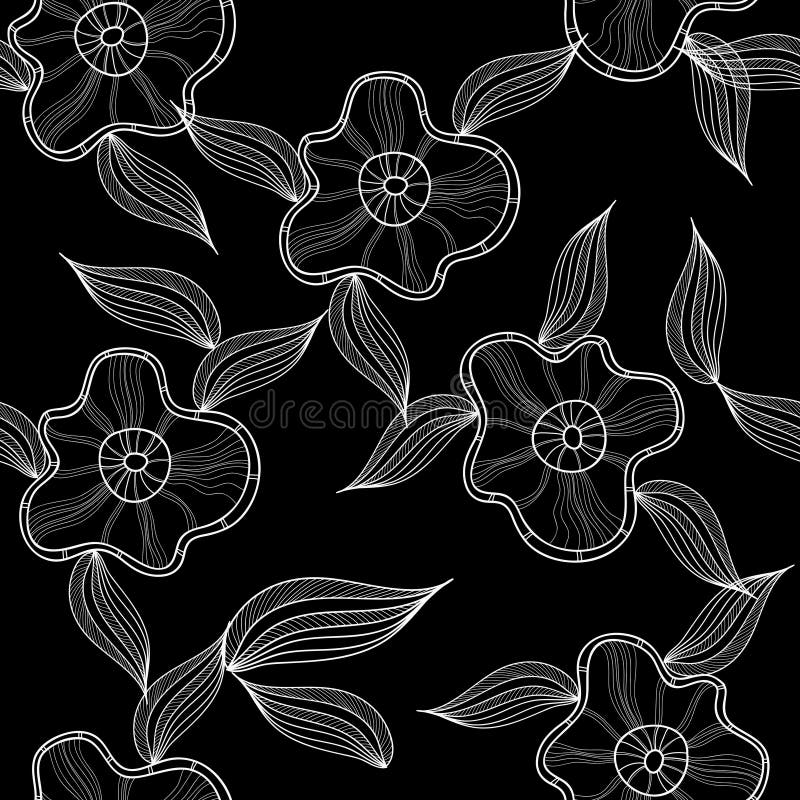 Floral simple pattern stock vector. Illustration of deep - 43075821