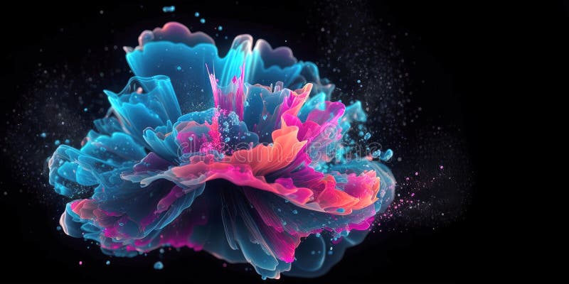 Floral Splash Abstract Background Stock Illustration - Illustration of ...